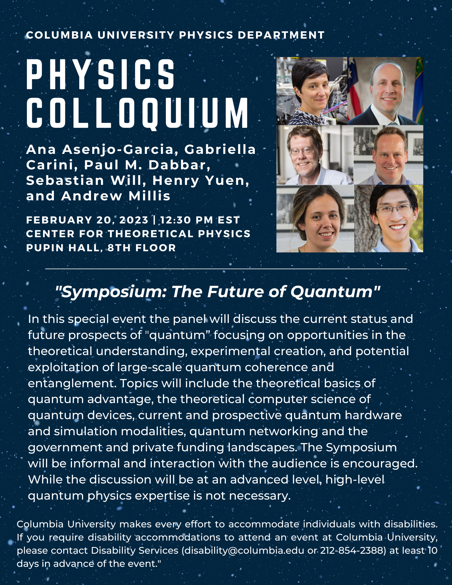 Join Us for a Special Physics Colloquium: "The Future of Quantum" | Department of Physics